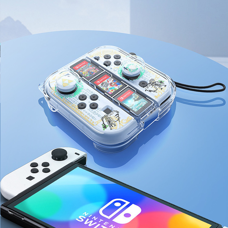 Hard PC แบบพกพาป้องกันกรณีสําหรับ Nintendo Switch & Swtich OLED โปร่งใสสีทึบฝาครอบกันฝุ่นสําหรับ ...