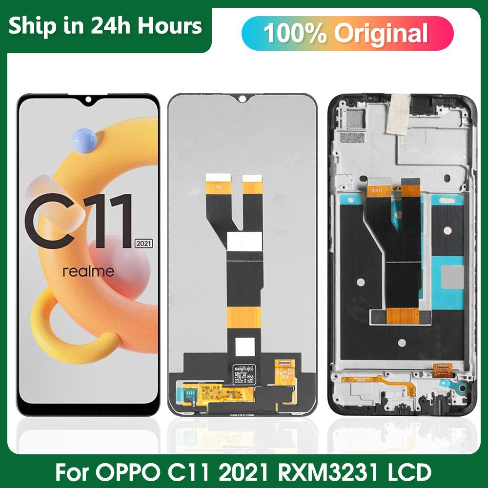 Original Oppo 2021 Rmx3231จอแสดงผลสำหรับ Realme C11 Rmx2185หน้าจอสัมผัสเปลี่ยน,สำหรับ Realmec11 ...