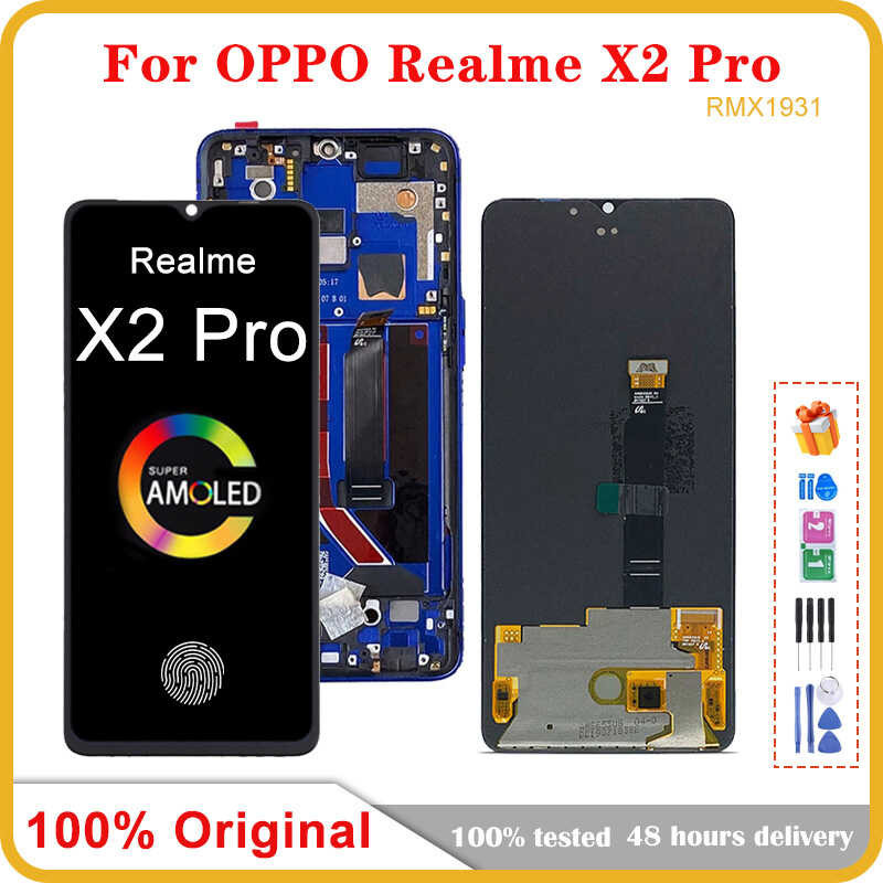 6.5 "Original AMOLED สำหรับ X2 Pro จอแสดงผล Rmx1931 Touch Screen ...