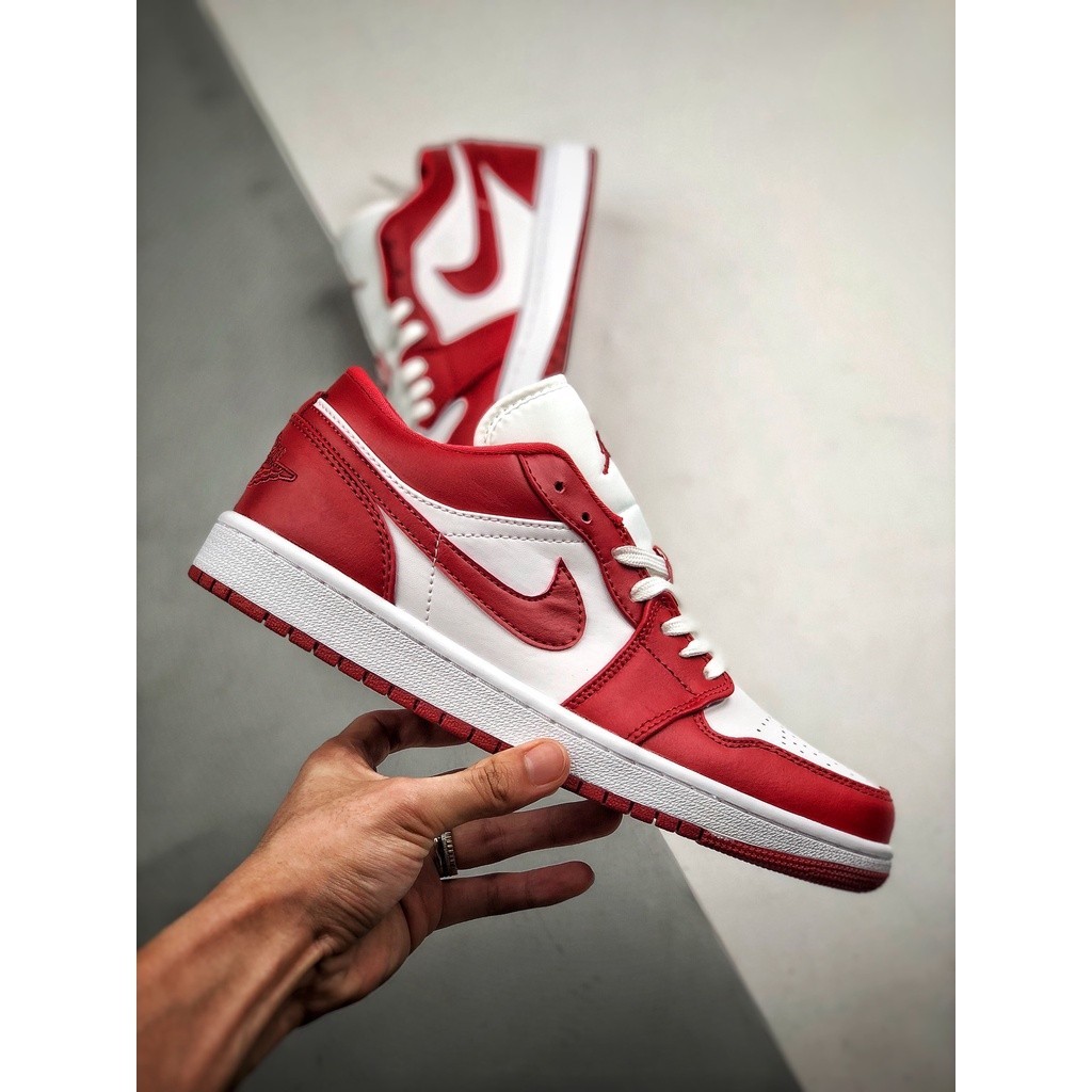♞【ผู้ค้าส่ง】รุ่น UA Unisex Air Jordan 1 Low AJ1 'Gym Red White Red ...