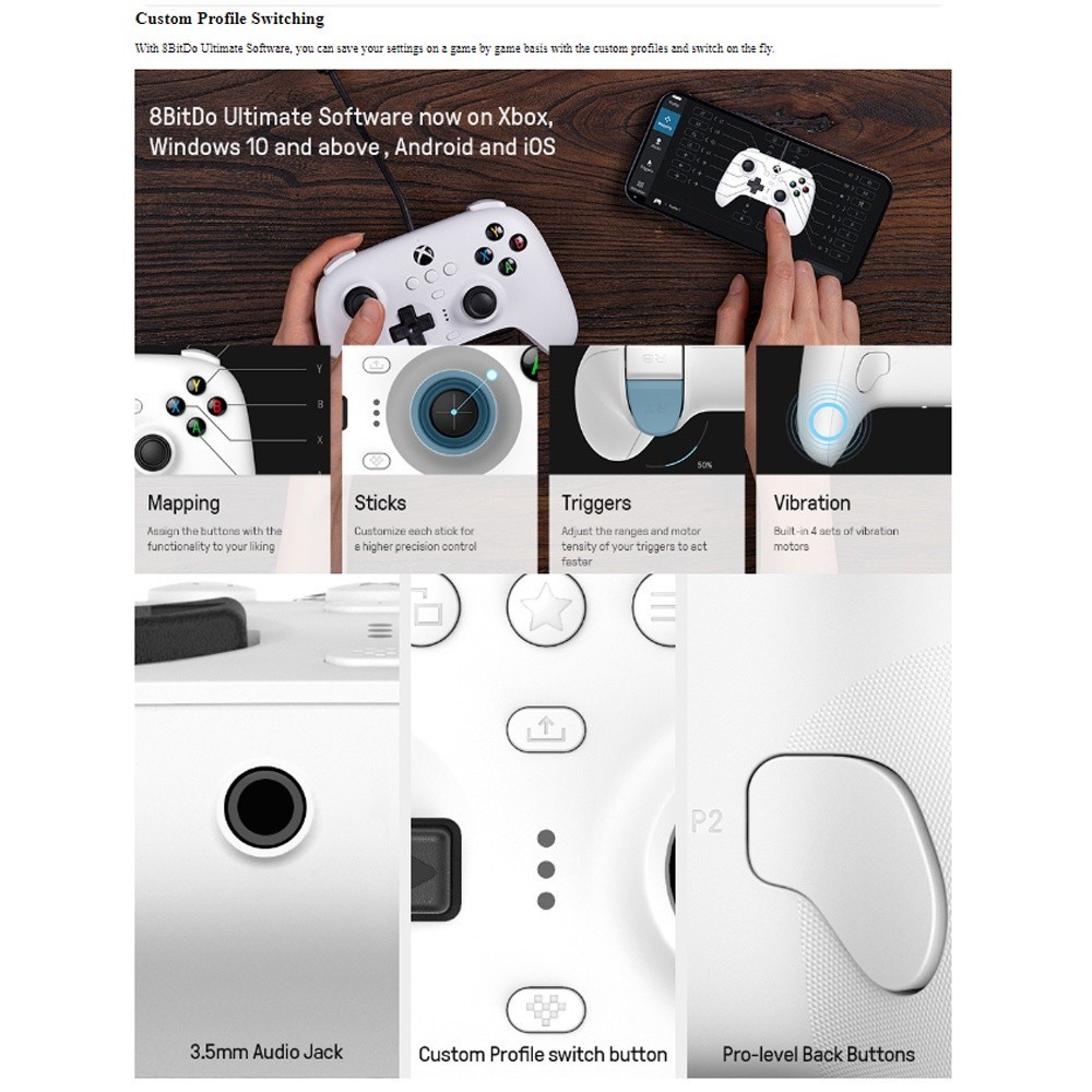 [ส่งด่วน] 8Bitdo 82CE Ultimate Wired Controller Joystick for Xbox ...