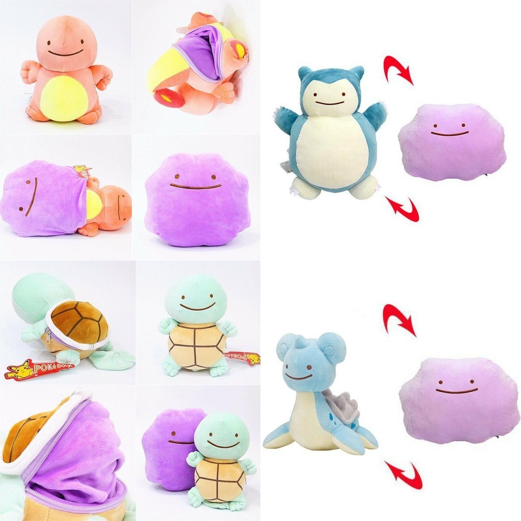 ของเล่นเด็ก ตุ๊กตา Pokemon Pikachu Bulbasaur Ditto Metamon ขนาด 4-8 ...