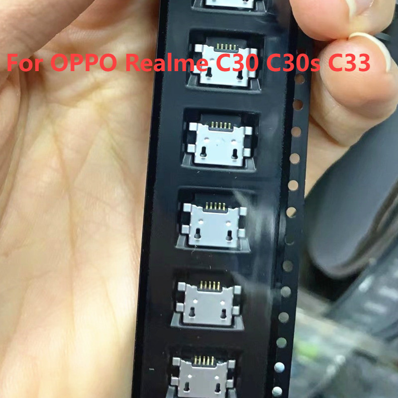 อะไหล่ปลั๊กเชื่อมต่อที่ชาร์จ Micro USB 5pin สําหรับ OPPO Realme C30 C30s C33 10-100 ชิ้น ...