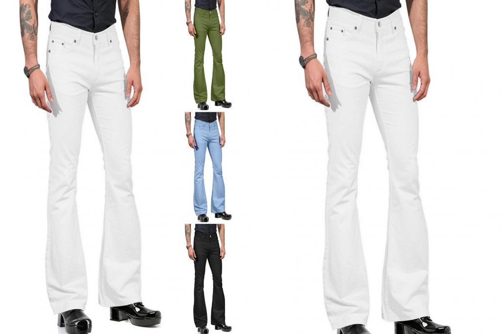 HUARMAEY Men Bell Bottom Pants Classic and Stylish Men Pants Stylish ...