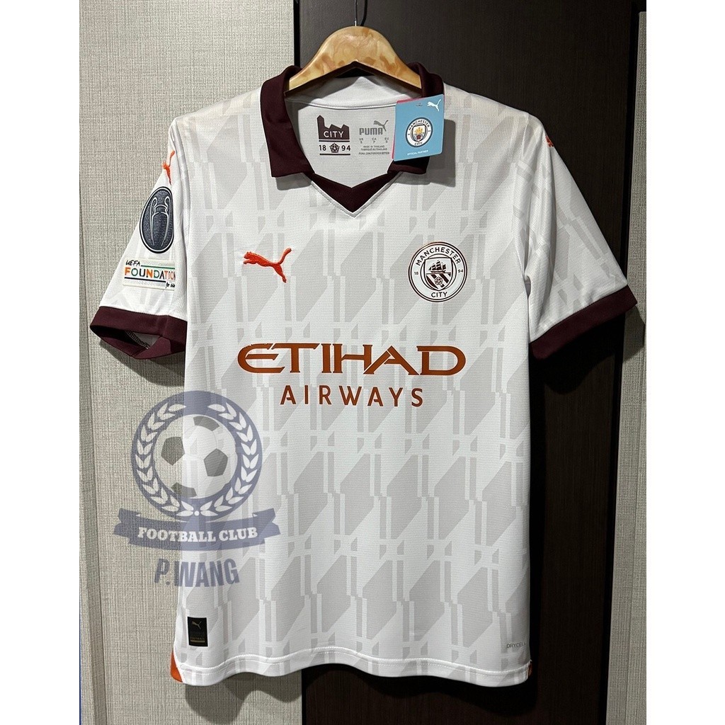 New !! เสื้อ แมนซิตี้ 3A เกรดแฟนบอล Away ชุดเยือน ปี 23/24 ฟลูออฟชั่น UCL ชื่อเบอร์นักเตะ-ครบทุก ...