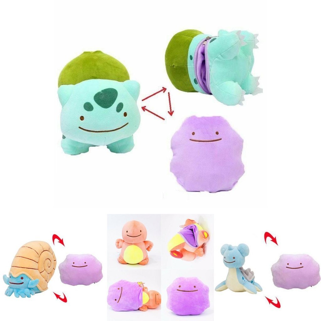 ของเล่น ของขวัญ 4-8 นิ้ว Pokemon Pikachu Bulbasaur Ditto Metamon Cushion Kids Plush Toy | Shopee ...