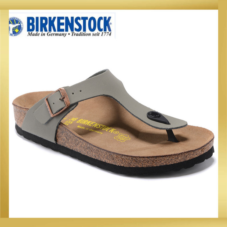 Original】Birkenstock Gizeh Men's Slippers Beach Sandals 801 Grey bb ...