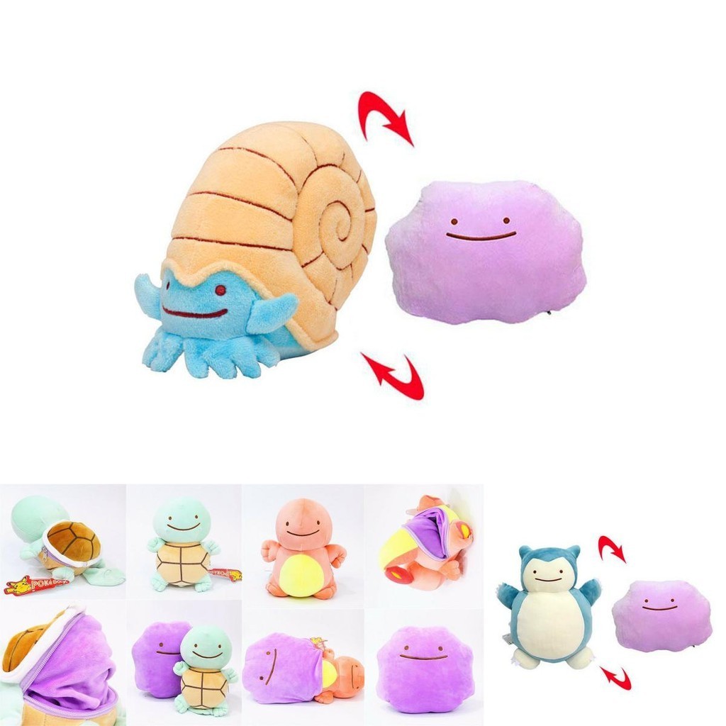 ของเล่นตุ๊กตา Pokemon Pikachu Bulbasaur Ditto Metamon ขนาด 4-8 นิ้ว ...