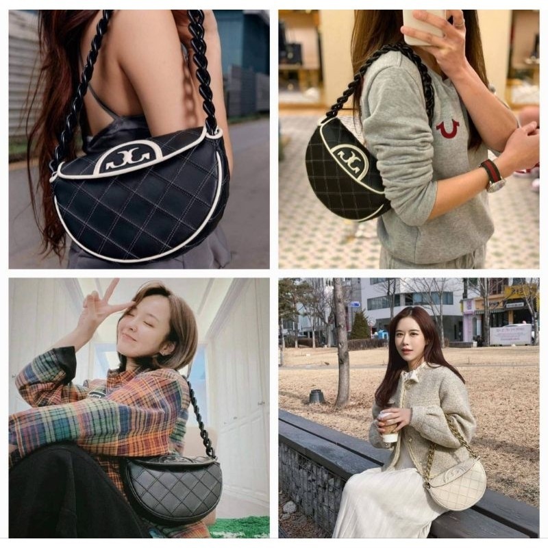 รอบราคาพิเศษที่สุดแท้ 100% Tory burch Fleming Soft Mini Crescent Bag ...