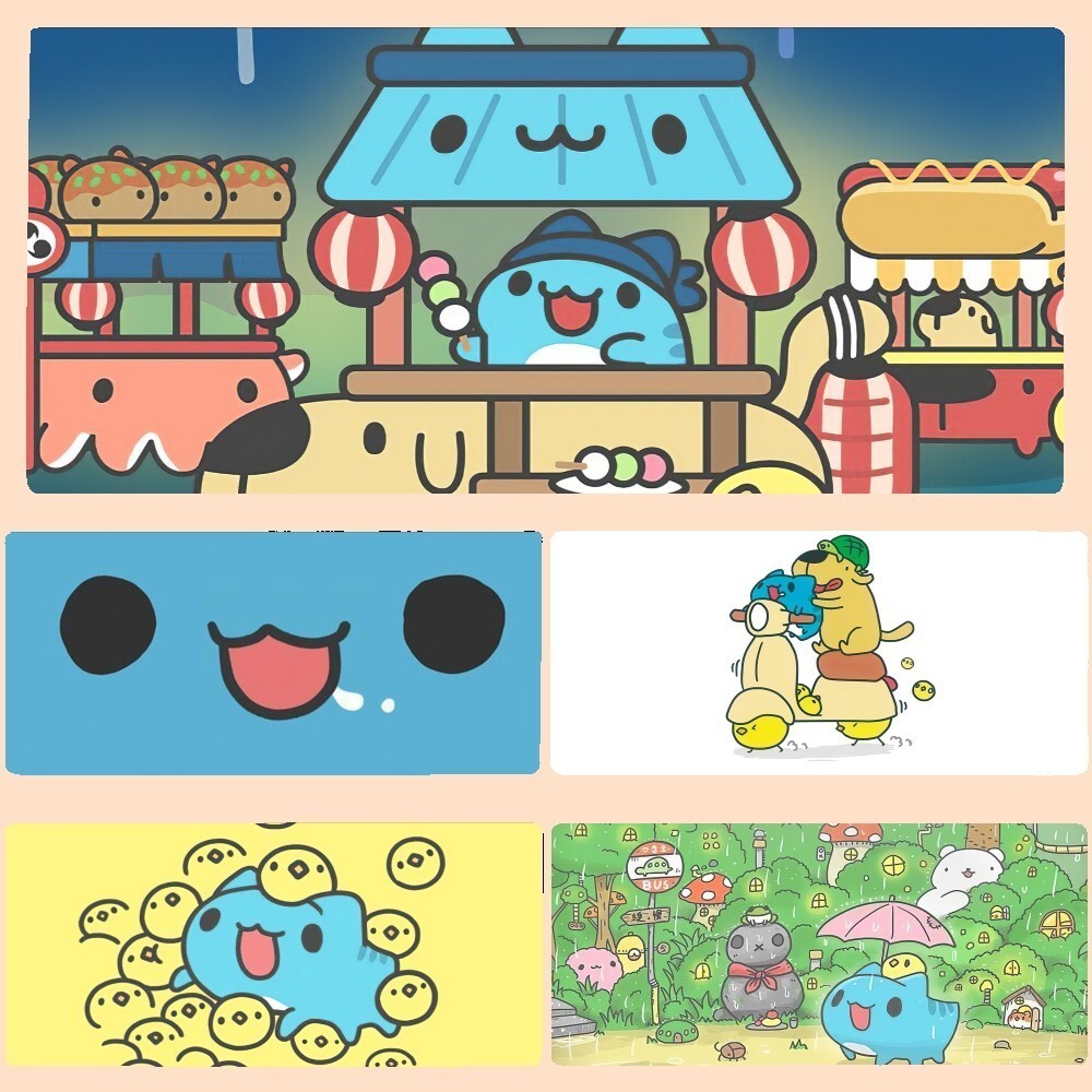 Bugcat Capoo การ์ตูน Mousepad ขนาดใหญ่สําหรับเล่นเกม Compute Gamer PC คีย์บอร์ดแผ่นรองเม้าส์ ...