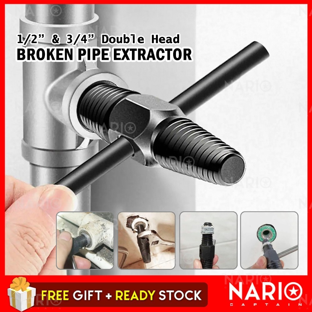 Nario 2 in 1 Broken Water Pipe Screw Extractor Kit Double Head Pipe ...