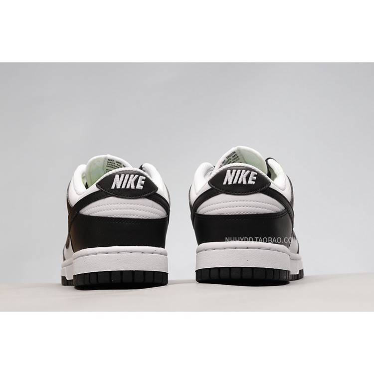 Niu coax Nike Dunk Low White Black และลำลองแพนด้า DD1873-102 รองเท้า ...