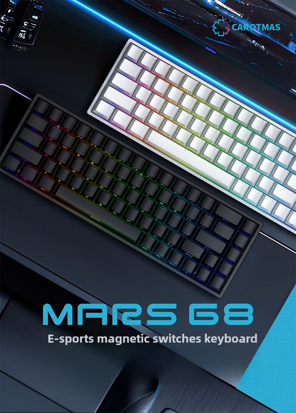 Irok MARS68 Rapid Trigger Magnetic Switch Keyboard คีย์บอร์ดเกม RGB แบบ ...