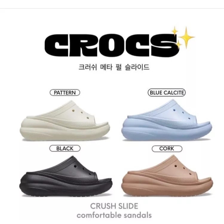♞Crocs women's CLASSIC CRUSH SLIDE CRS208731 -พรีออเดอร์ - Preorderoppa ...