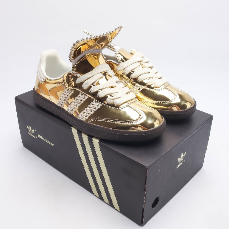 Wales Bonner x Adidas Originals Samba Classic "Metal Gold" Trainers ...
