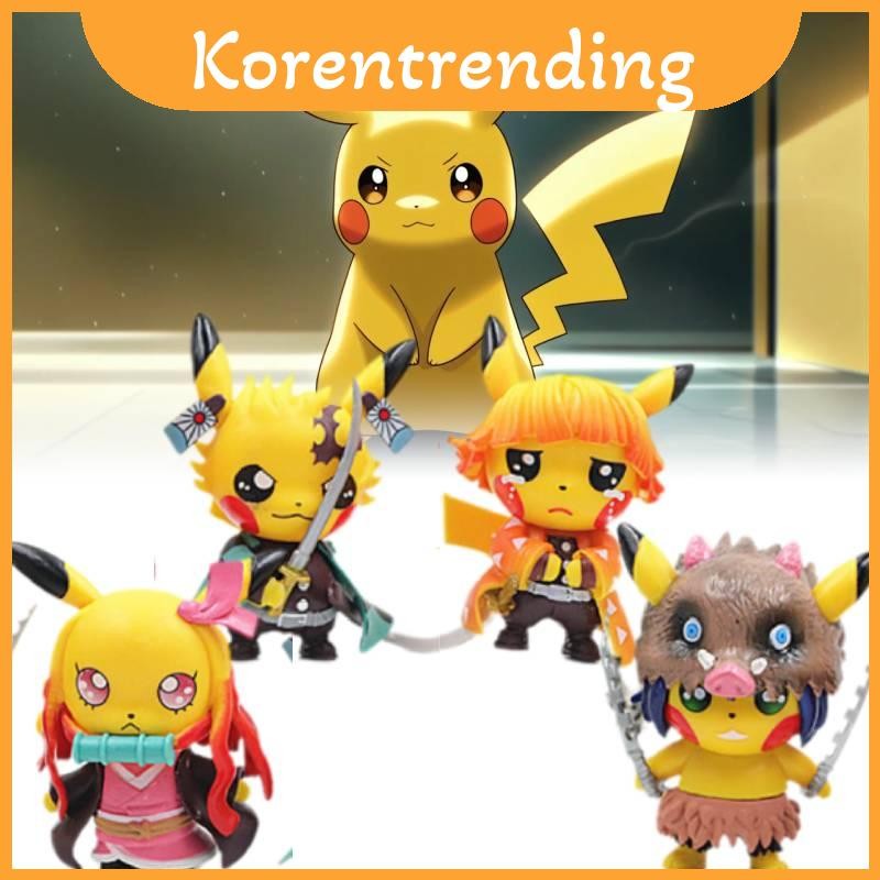 Enchanting Pikachu คอสเพลย์ Demon Slayer Nezuko และ Inosuke รูป Action ...