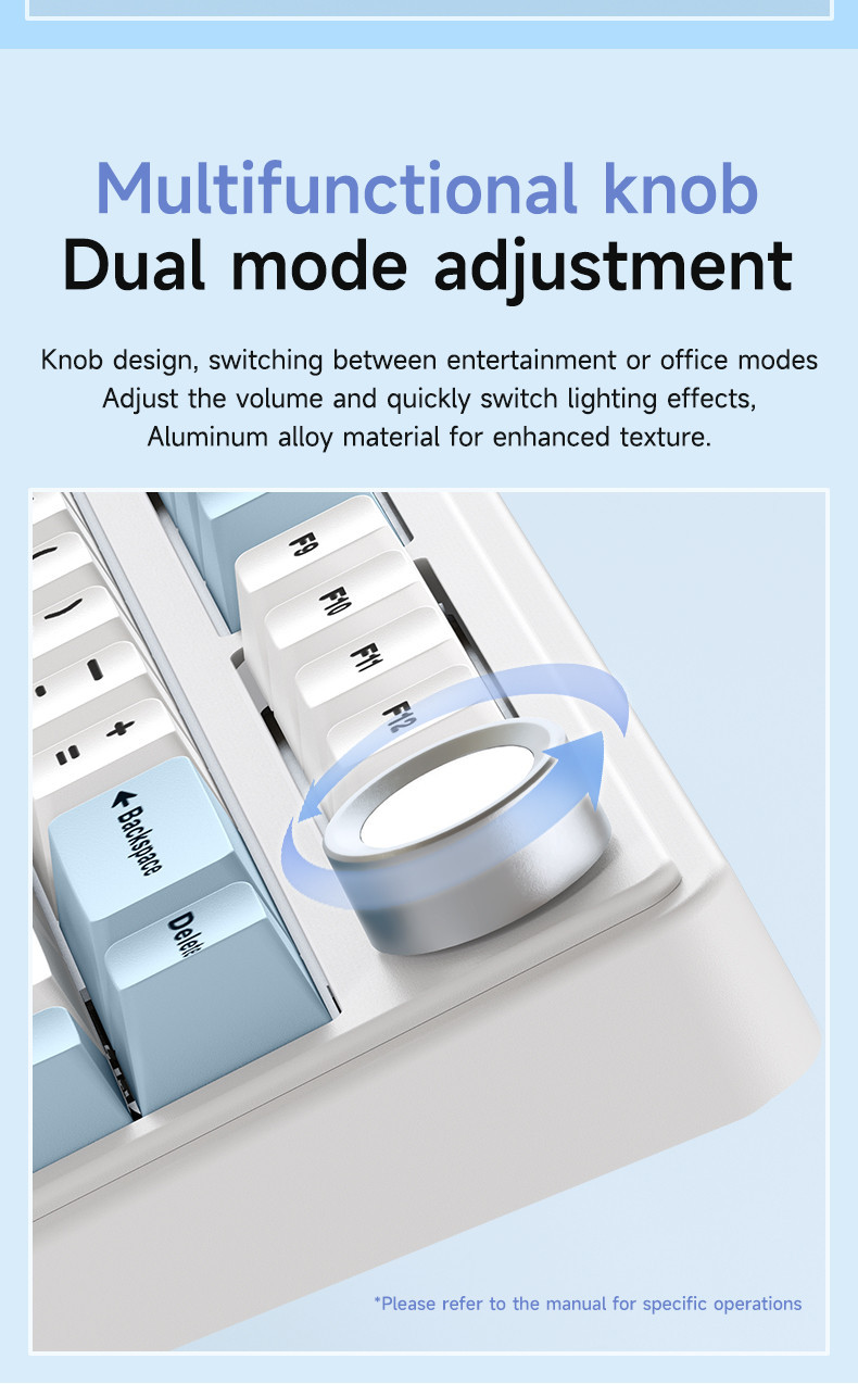 Aula F75 Mechanical Keyboard 80 Key with Gasket Structure Full-key ...