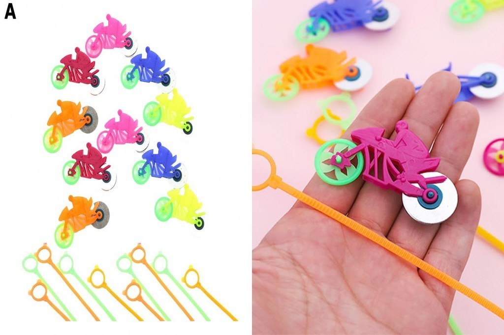 10 ชิ้นแบบพกพาเปิดตัว Gyro ของเล่นเด็กของขวัญเปิดตัว Gyro รถจักรยานยนต์ ...