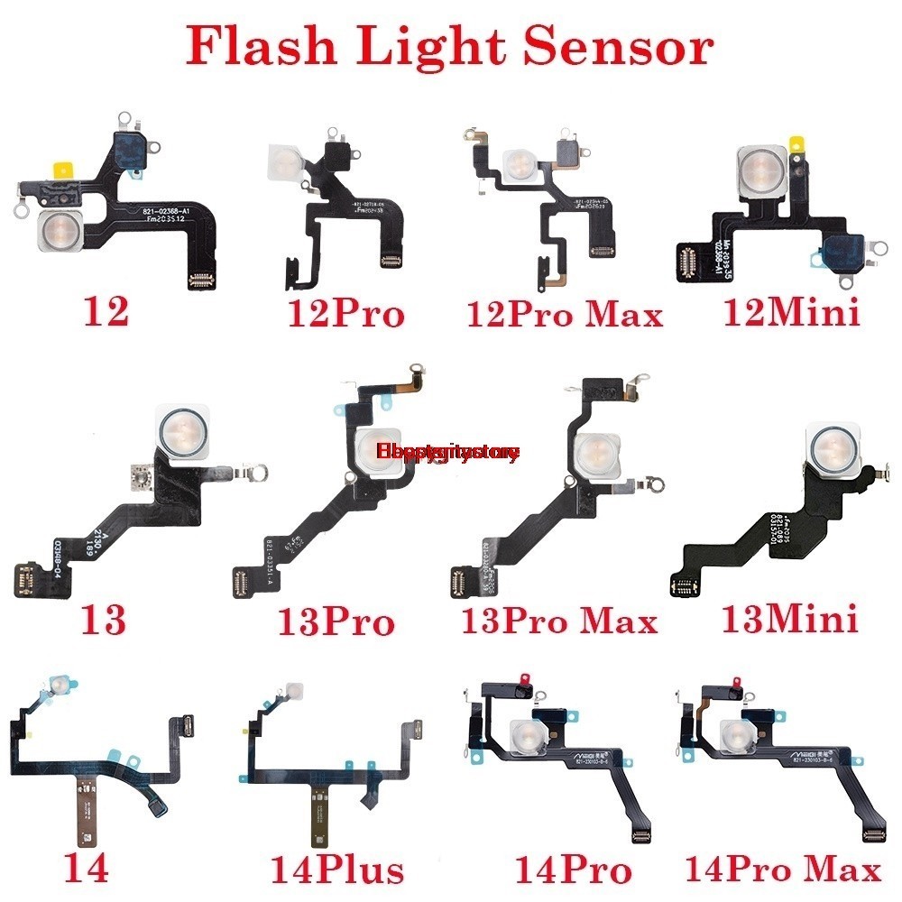 Ebemy-LED Flash Light Sensor Flex Cable สําหรับ iPhone 11 12 13 14 Pro ...