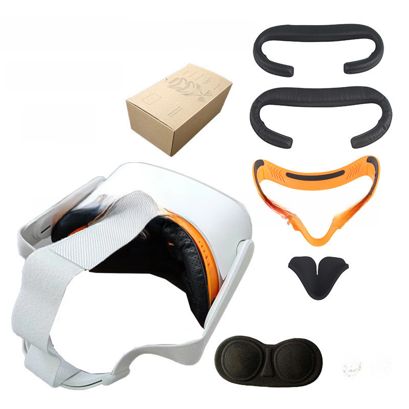 เหมาะสําหรับ Oculus quest2 Eye Mask ซิลิโคนเลียนแบบหนังหน้ากาก VR รุ่น ...