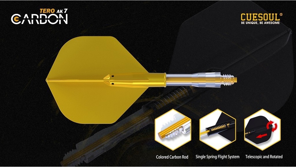 Cuesoul TOERO AK7 Carbon Dart Shafts/Stem Built-in Spring Telescopic ...