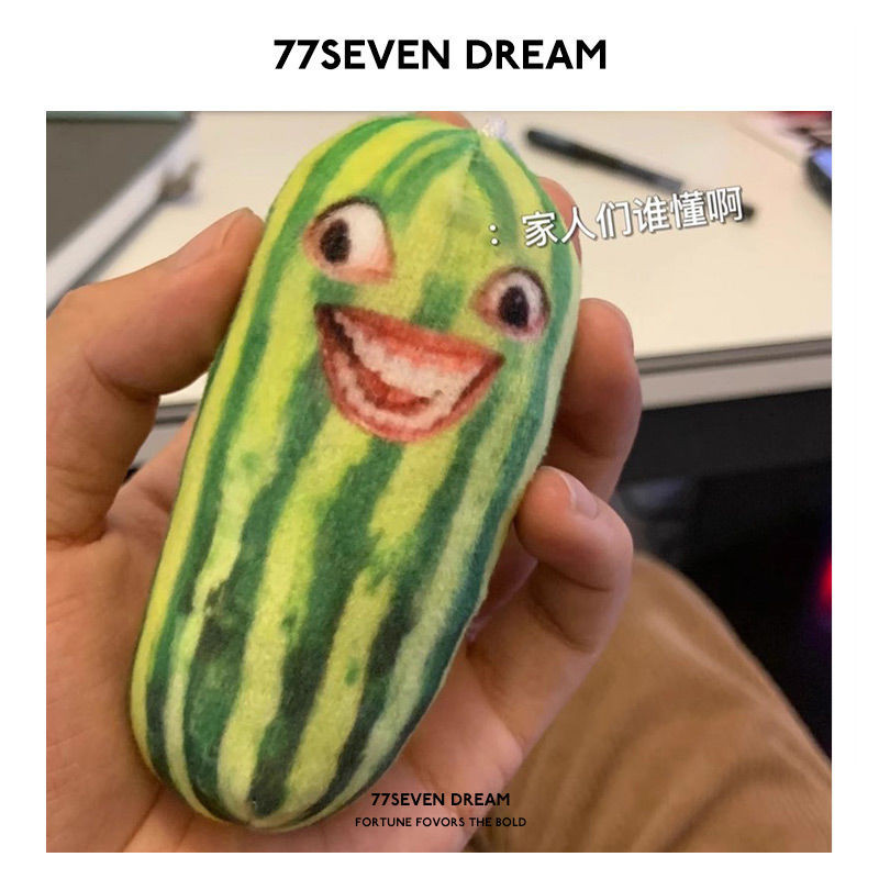 ♞,♘,♙สมาชิกในครอบครัว ใครจะเข้าใจ แตงโมแถบเสียงจี้พวงกุญแจตุ๊กตา Dead Speechless Man ของเล่นตลก ...