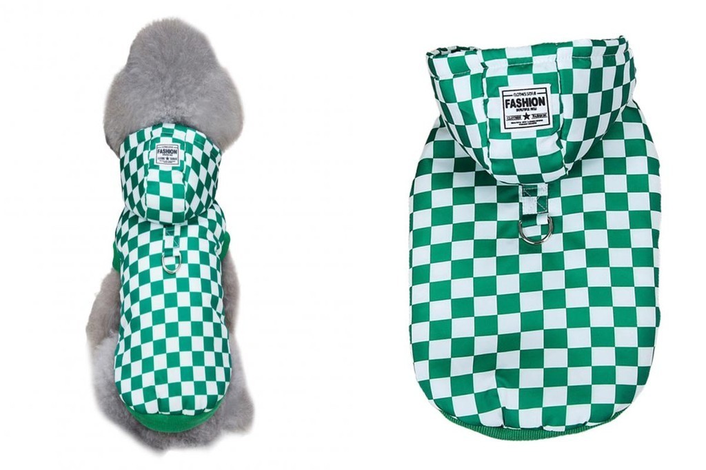 [WMP] เสื้อสุนัขหนาสําหรับ Teddy Checkerboard Pattern Pet Coat พร้อม ...
