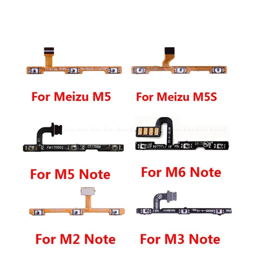 สวิทช์เปิด OFF Key Mute เงียบปุ่มปรับระดับเสียง Flex สายอะไหล่ซ่อมสําหรับ MeiZu M6 M5 M3 M2 หมาย ...