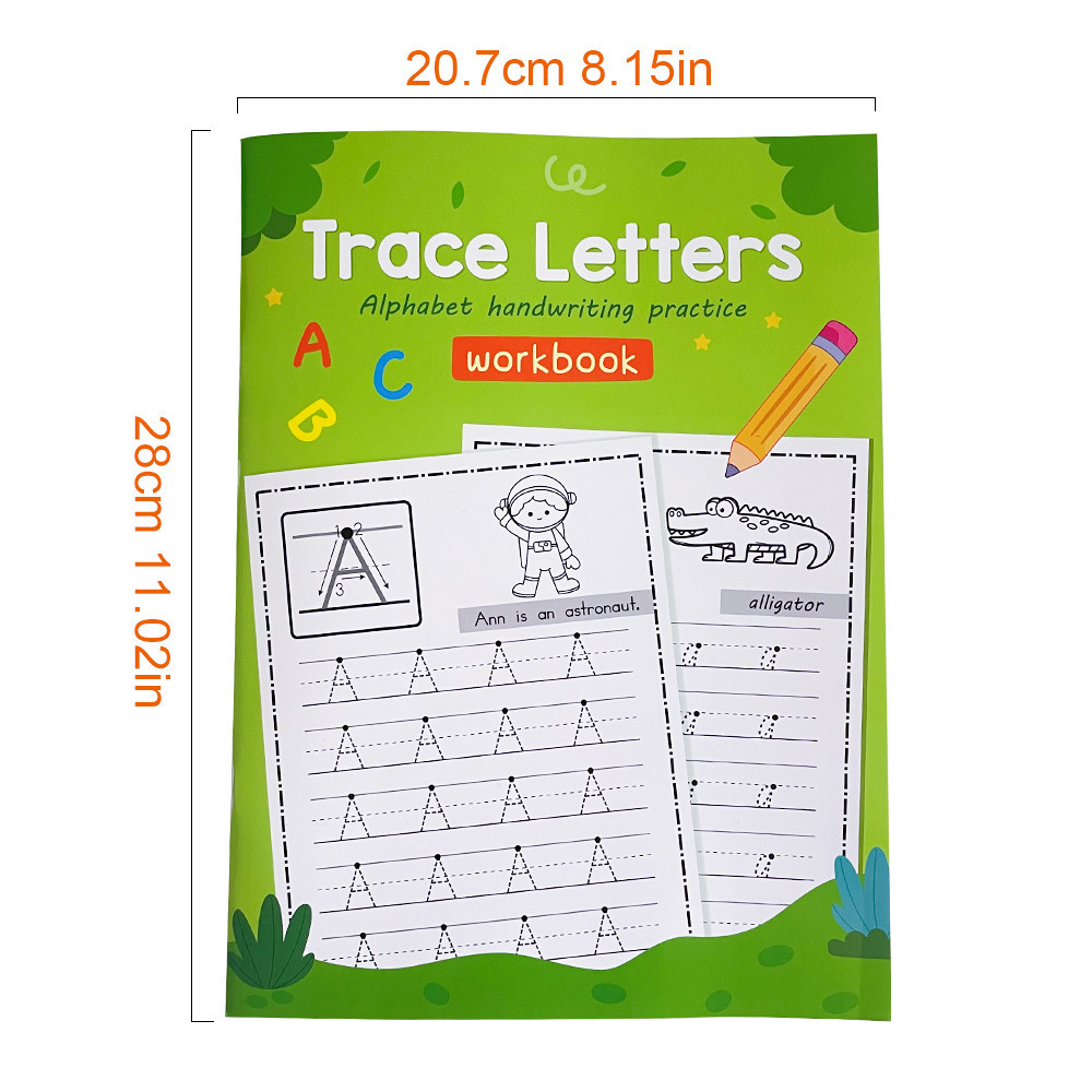 Kids Tracing Book English 26 Alphabet From-A-To-Z Workbook Exercise ...