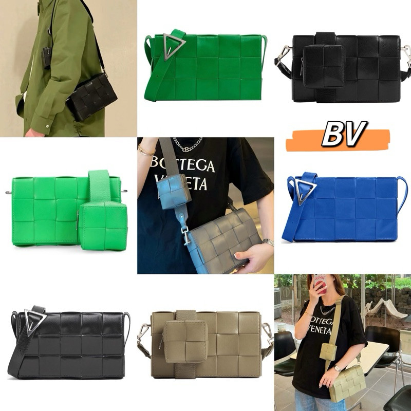 ของแท้ Bottega Veneta/BV Cassette Collection กระเป๋าสะพายข้างสาน ...