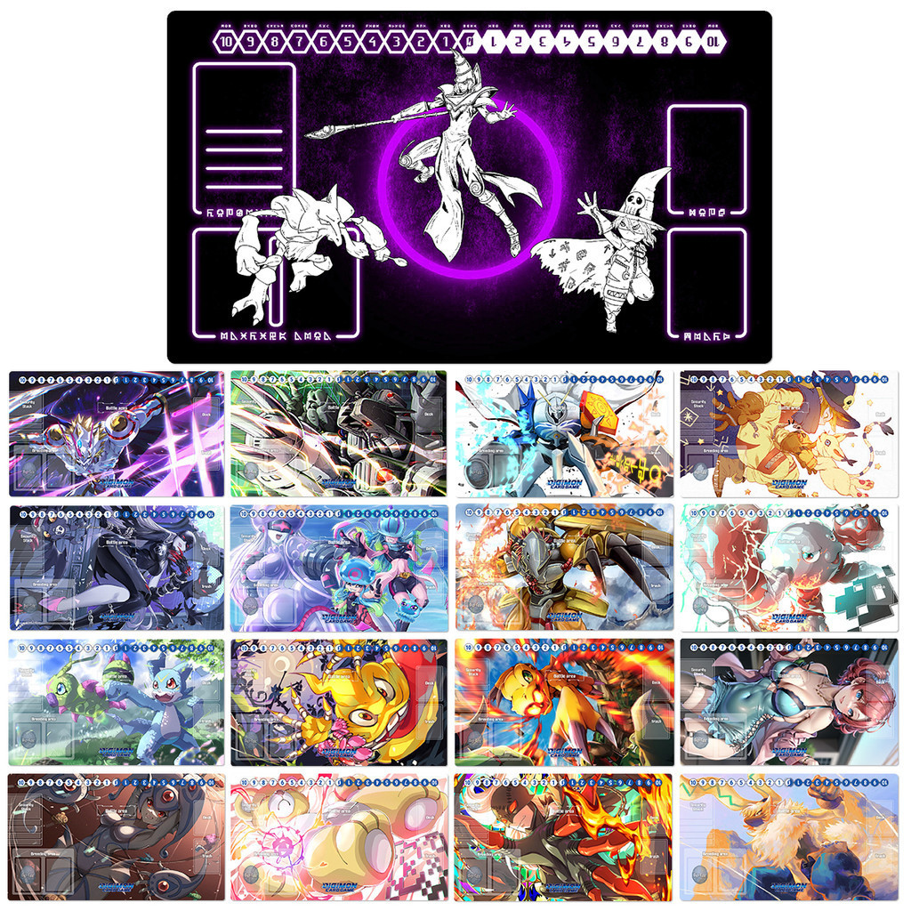 แผ่นรองเมาส์ แบบยาง ลาย Digimon Playmat Lady Devimon War Greymon Siriusmon Numemon Veemon DTCG ...