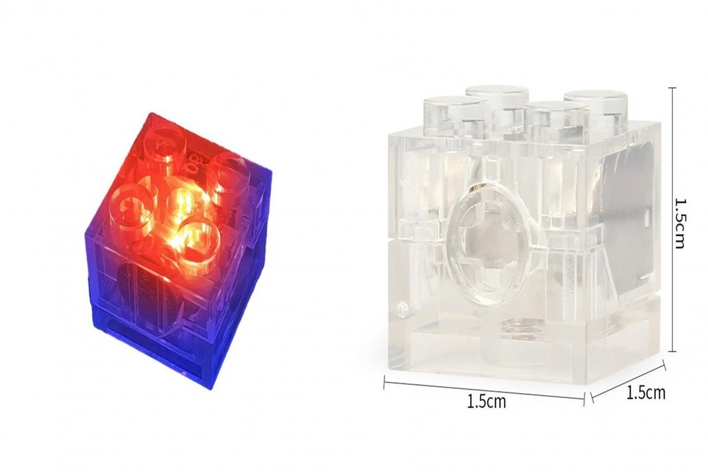 Yx Smooth Surface Building Brick ของขวัญวันเกิด Flash Light Up Building ...