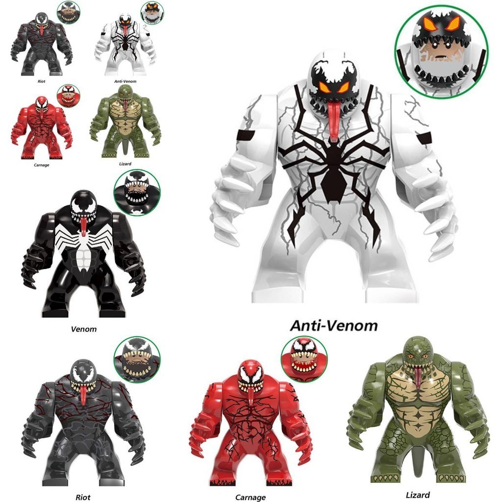Marvel Hero Super Venom Anti Venom Mini Toy Action Figure Blocks Fit ...