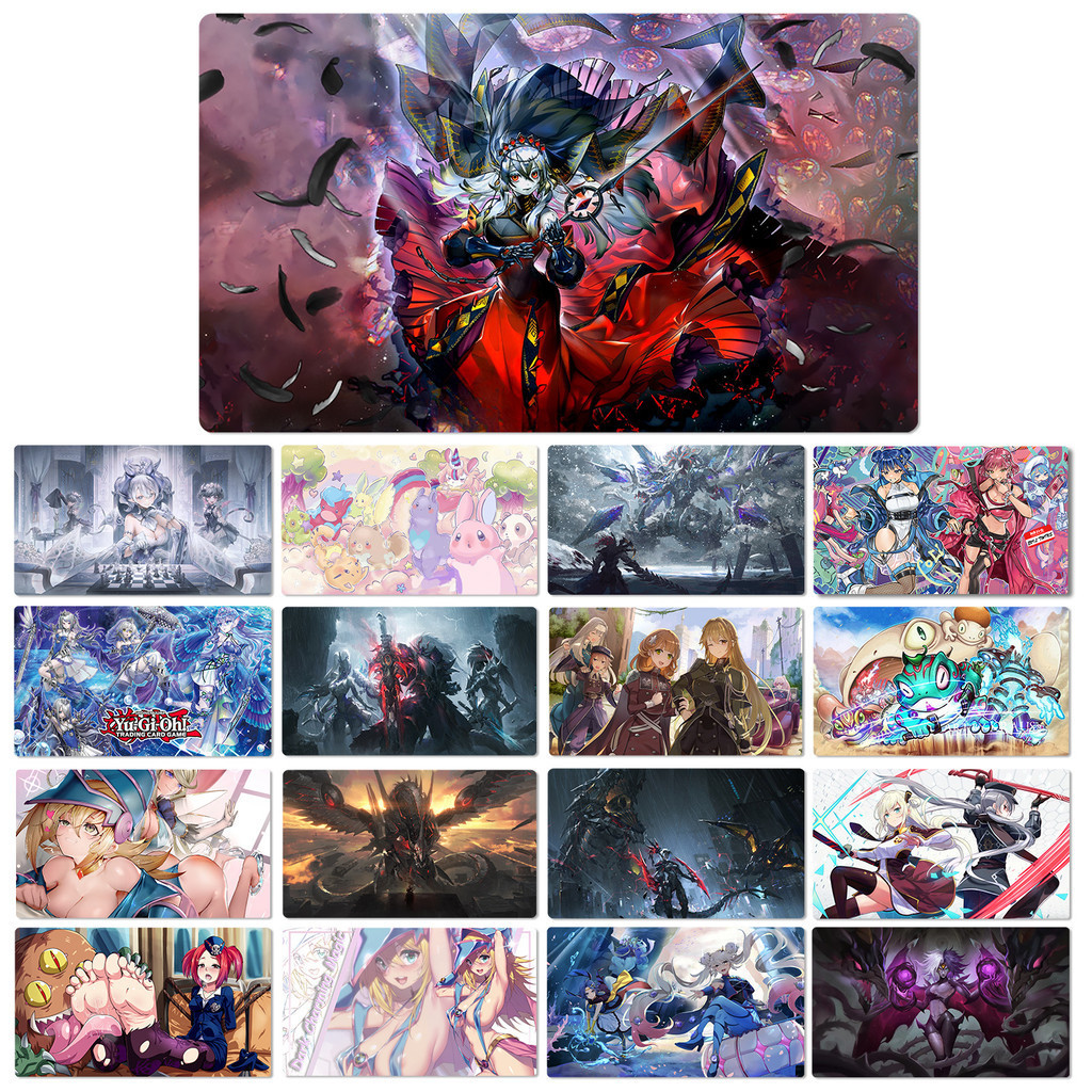 Yugioh Play Mat Labrynth สีแดง Cartesia Melffy Evil Twins Exosister TCG ...