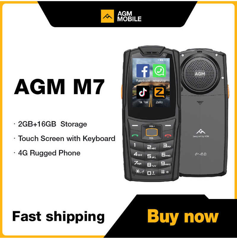 AGM M7 2 + 16G Volte คุณลักษณะ Android โทรศัพท์หน้าจอสัมผัสกันน้ำ2500mah โทรศัพท์มือถือภาษา ...