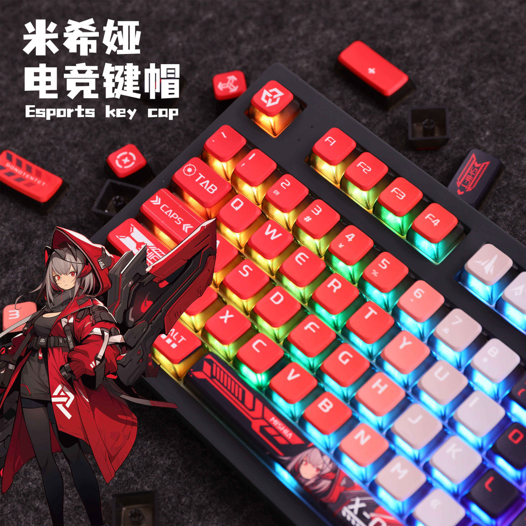 ใหม่ Keycap บุคลิกภาพ Mixiya CUSTOM Keycap ห้าด้านความร้อนระเหิดพุดดิ้ง ...