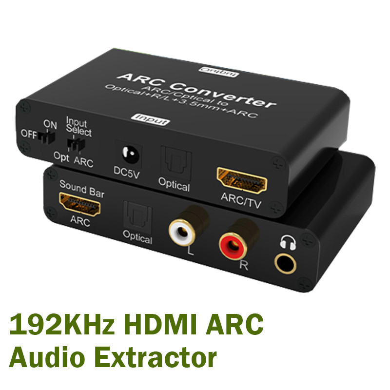 ARC Audio Extractor 192KHz HDMI ARC SPDIF Optical to Optical 3.5 มม.L/R ...