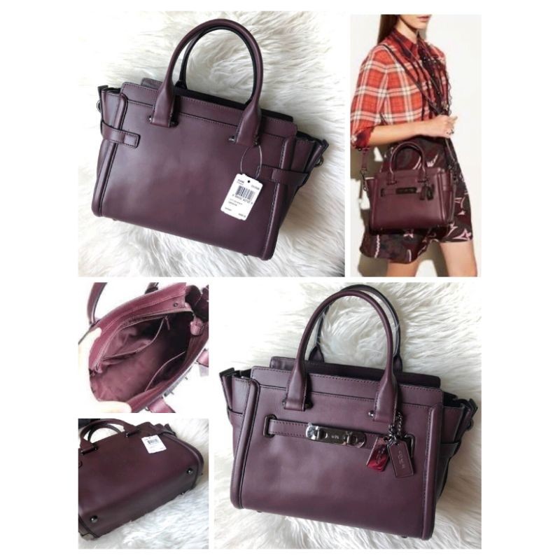 Coach swagger 27 สี oxblood จากชอป พร้อมถุงผ้า ใหม่แท้พร้อมส่ง | Shopee ...