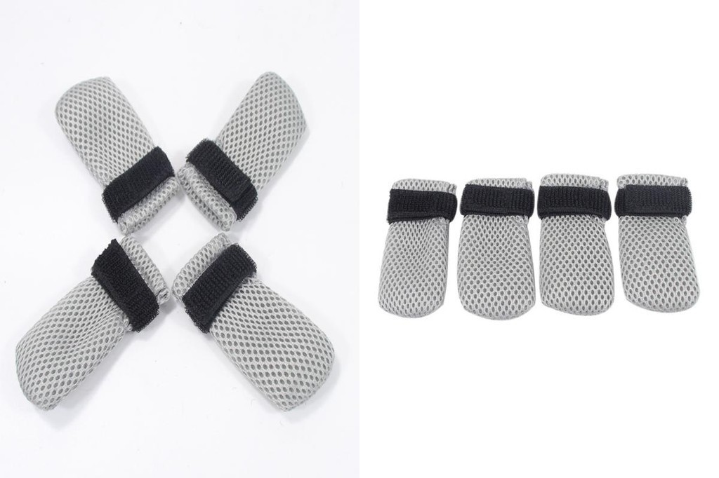 4 ชิ้นผ้านุ่ม Cat Paw Foot Cover Kitty อุปกรณ์สวมใส่สบายรองเท้าแมว 2 ...