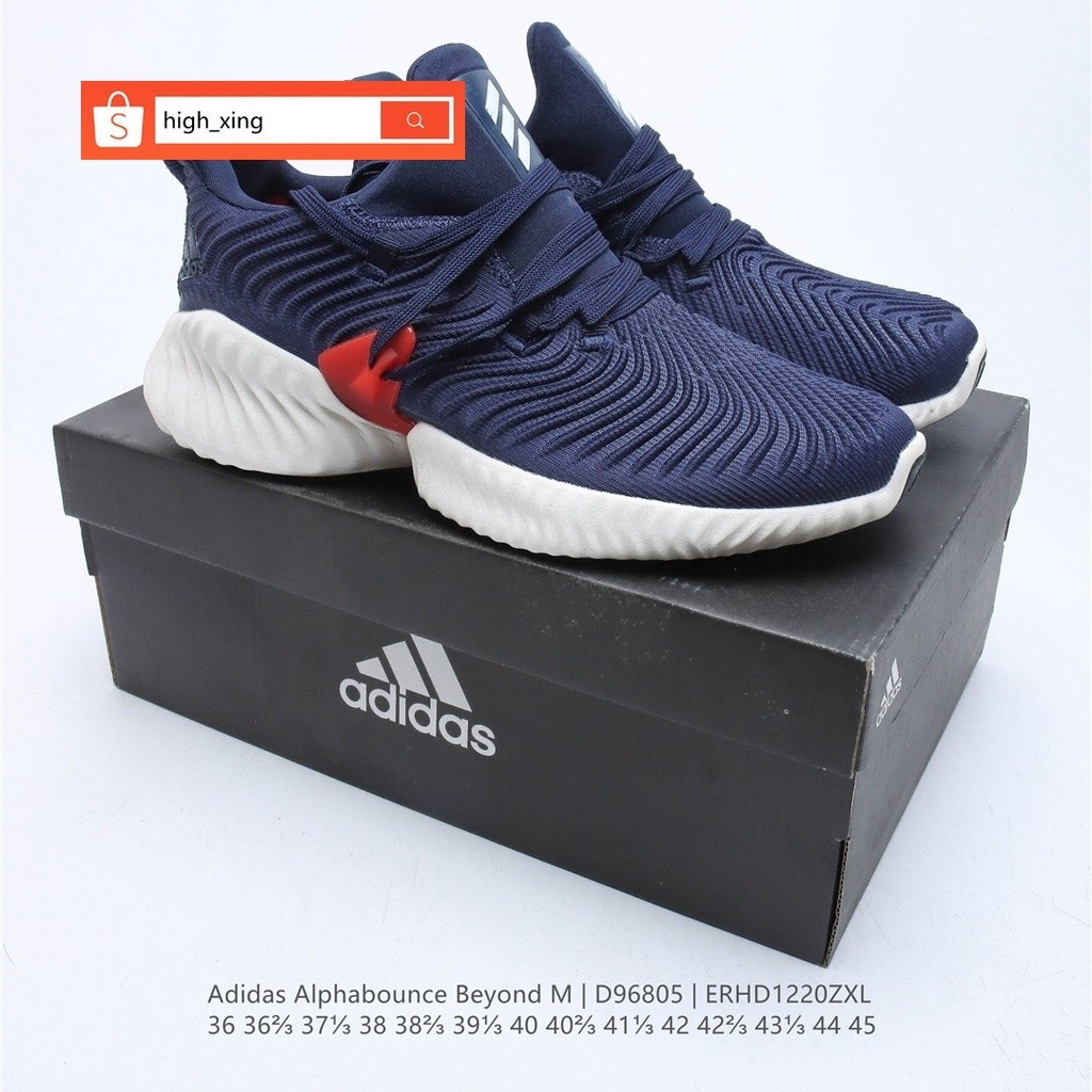 100% Original Adidas Alphabounce Beyond Blue White Casual Sport Shoes ...