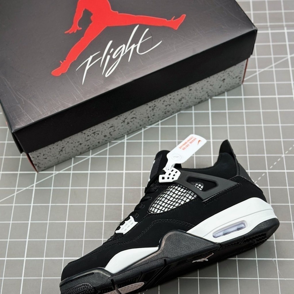 ** 100% Ori * Pure Original Nike Air Jordan 4 สีดําสีขาว Panda Mid-Top ...