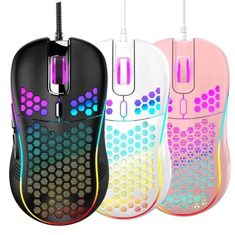 Wired SBSFX USB RGB Ultralight 7200 DPI Honeycomb Gaming Mouse Desktop ...