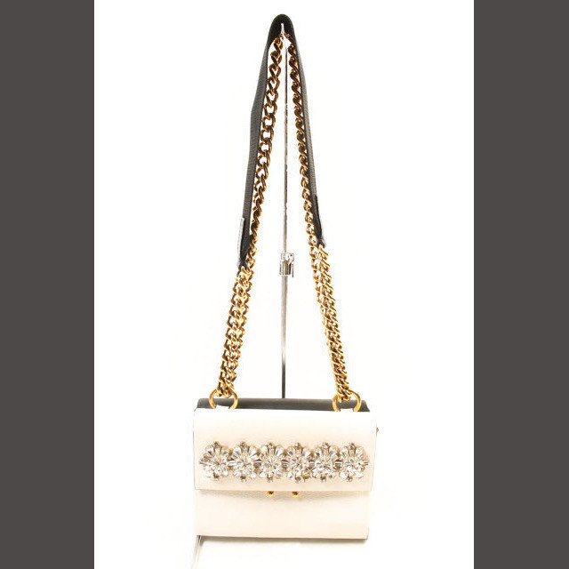 Marni MARNI bag shoulder chain bijou decoration white white Direct from ...