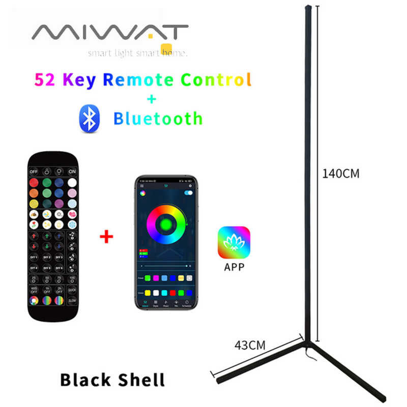 MIWAT RGB Floor Lamp Bedroom Bedside Decoration LED Stand Light Living ...