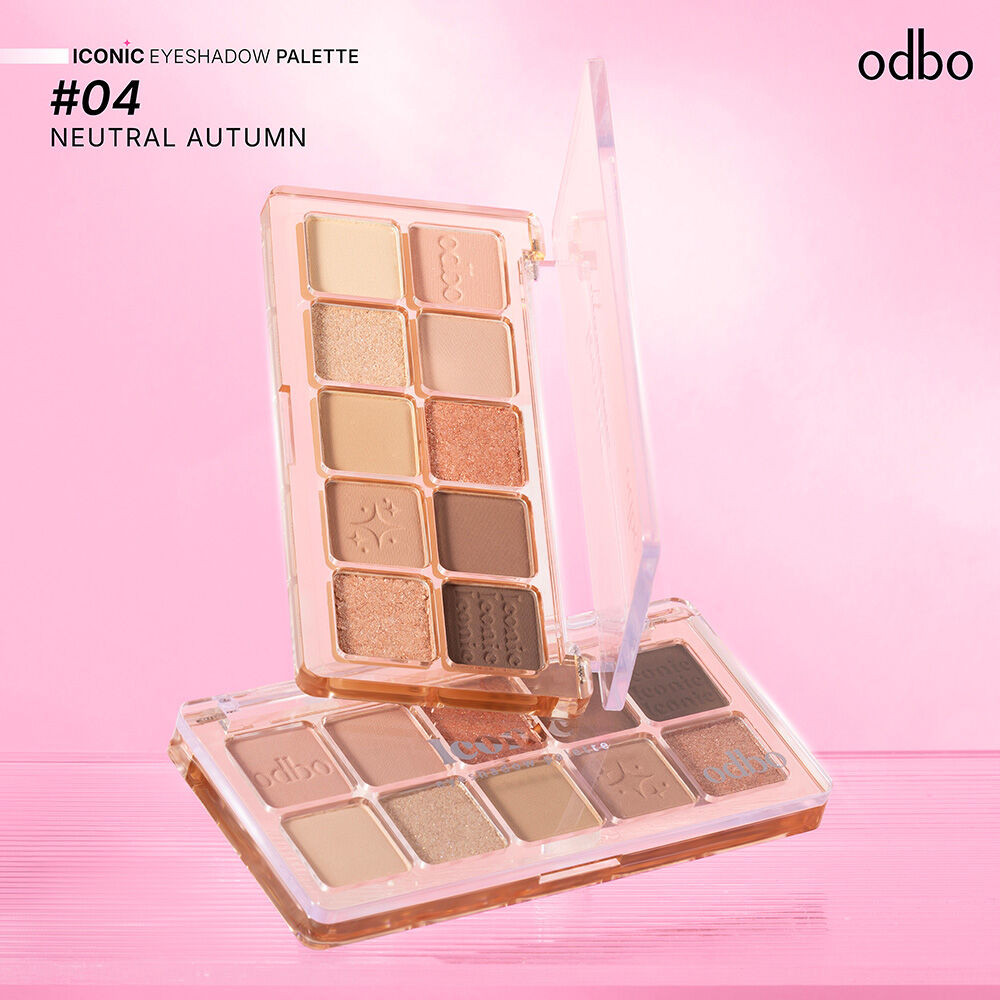 ODBO Iconic Eyeshadow Palette 7g โอดีบีโอ พาเลทอายแชโดว์ 10 เฉดสี. | Shopee Thailand