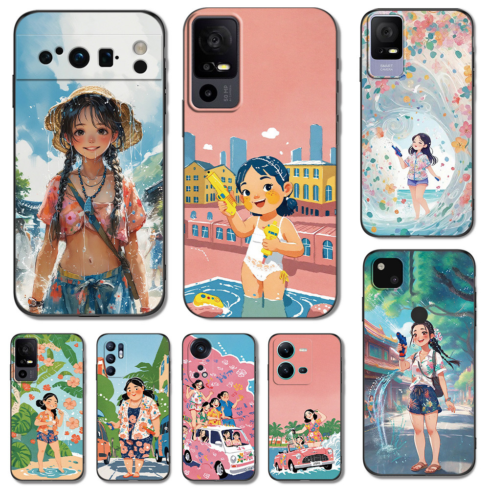 เคส สำหรับ Zte Blade V2022 / V2020 Vita / V2020 Smart / V30 Vita Songkran Girls ลมจีน เคส Case ...