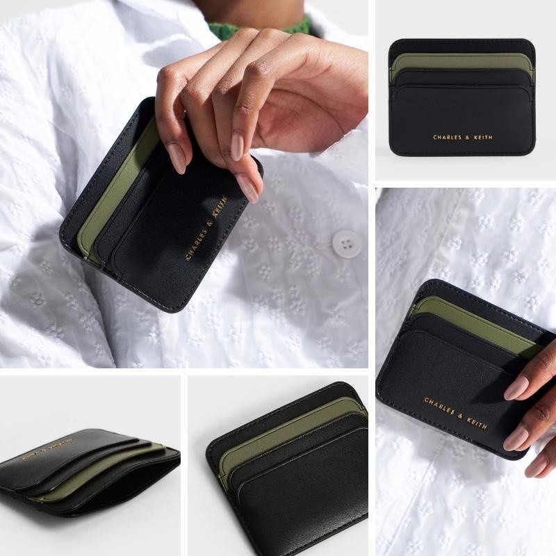 Two-tone 7 Slot Slim Card Holder Wallet Case Women Slim Purse ATM Card ...