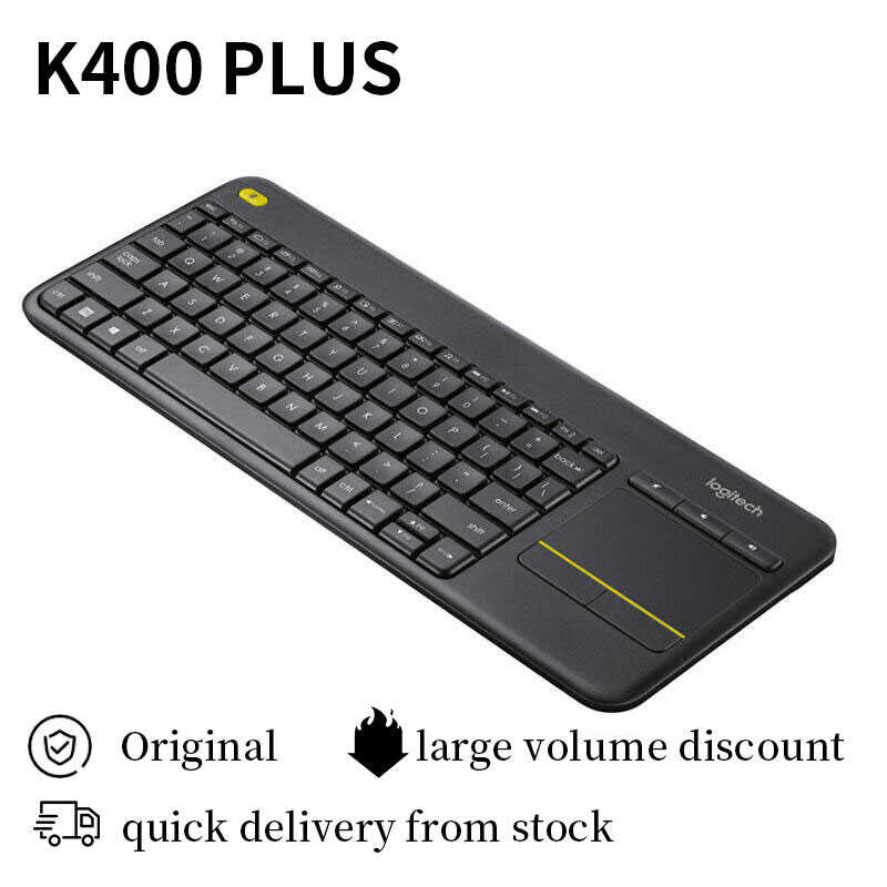 Logitech (จัดส่งที่รวดเร็ว） คีย์บอร์ดไร้สาย K400 Plus ของแท็คแพด Mti ใน ...