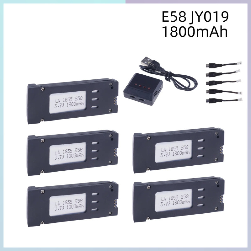 แบตเตอรี่ลิเธียม3.7V 1800mAh ใช้ได้กับ E58 S168 JY019อะไหล่คอร์ดคอบเตอร์ S168 | Shopee Thailand