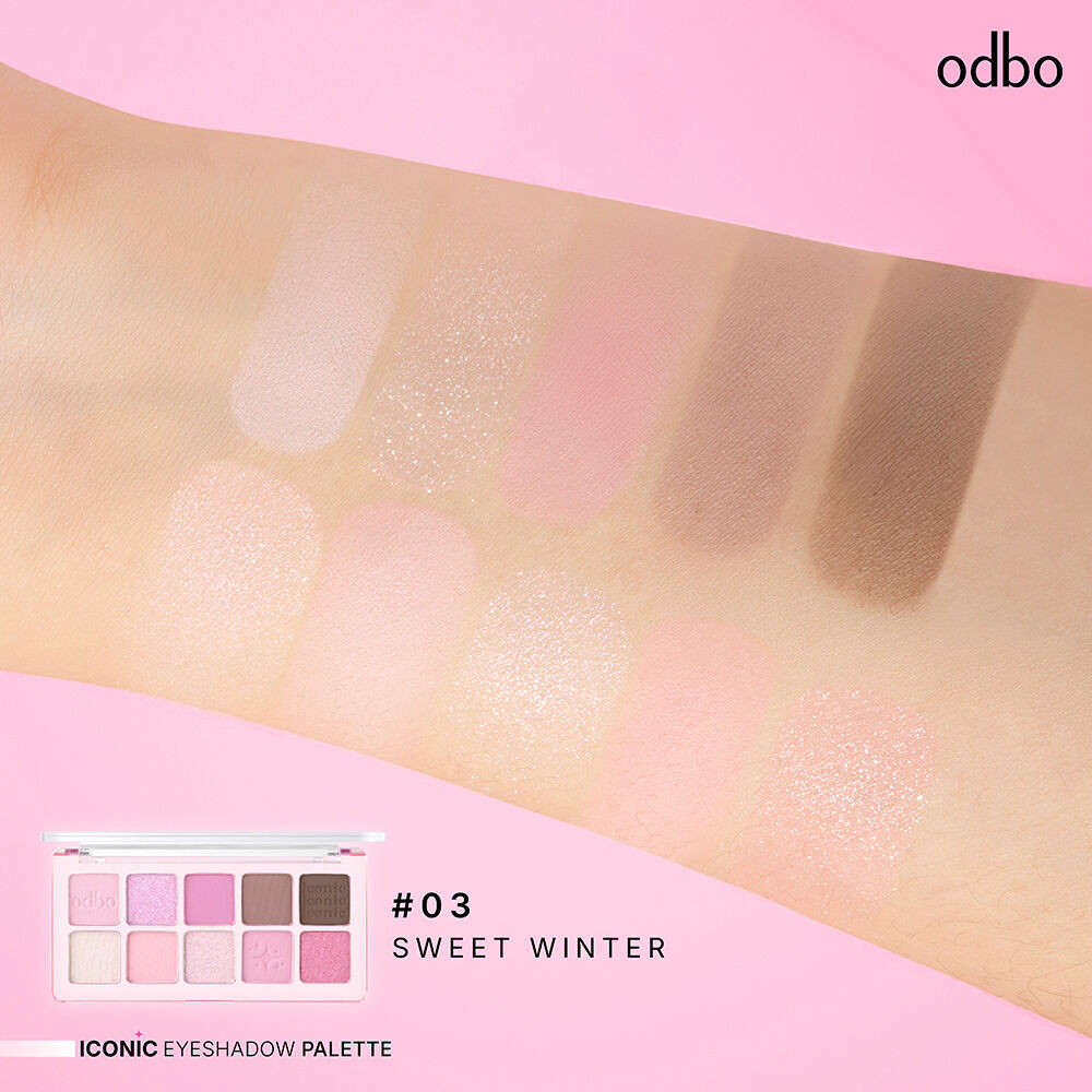 ODBO Iconic Eyeshadow Palette 7g โอดีบีโอ พาเลทอายแชโดว์ 10 เฉดสี. | Shopee Thailand